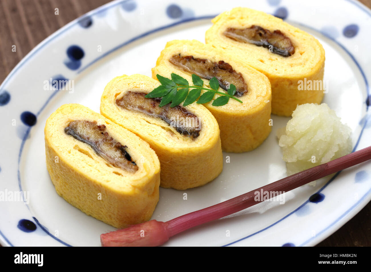 umaki, japanese eel rolled omelet, japanese cuisine Stock Photo - Alamy