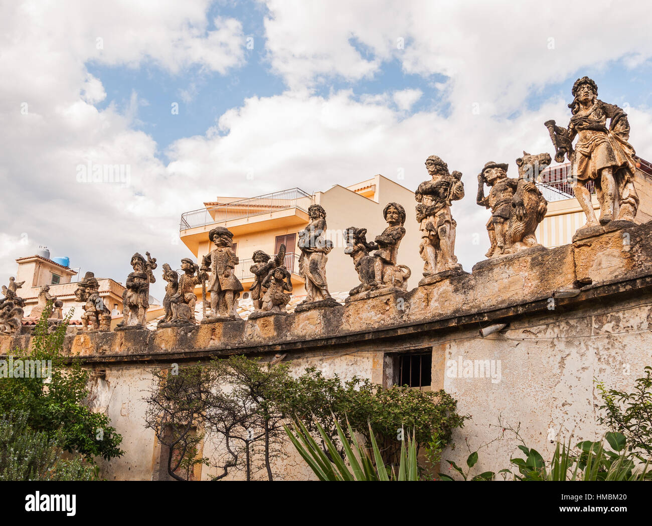 Palermo ancient architecture statues landmark hi-res stock photography ...