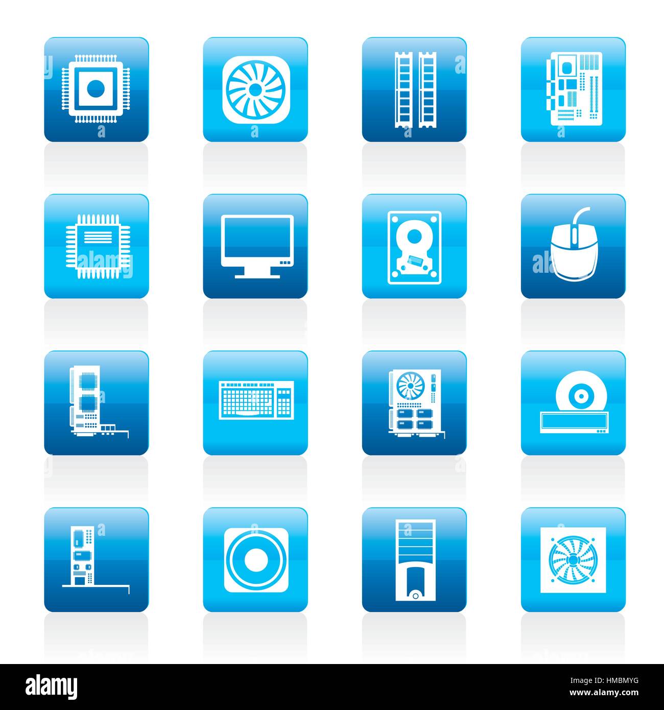 Computer performance and equipment icons Stock Vector Image & Art - Alamy