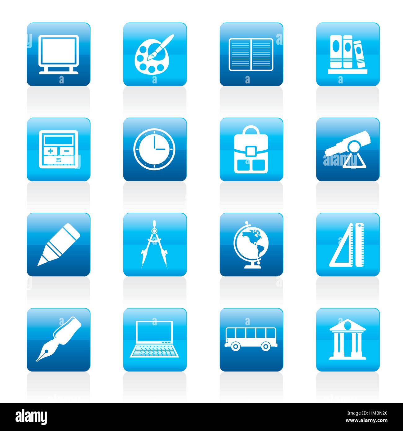 School and education icons - vector icon set Stock Vector Image & Art ...