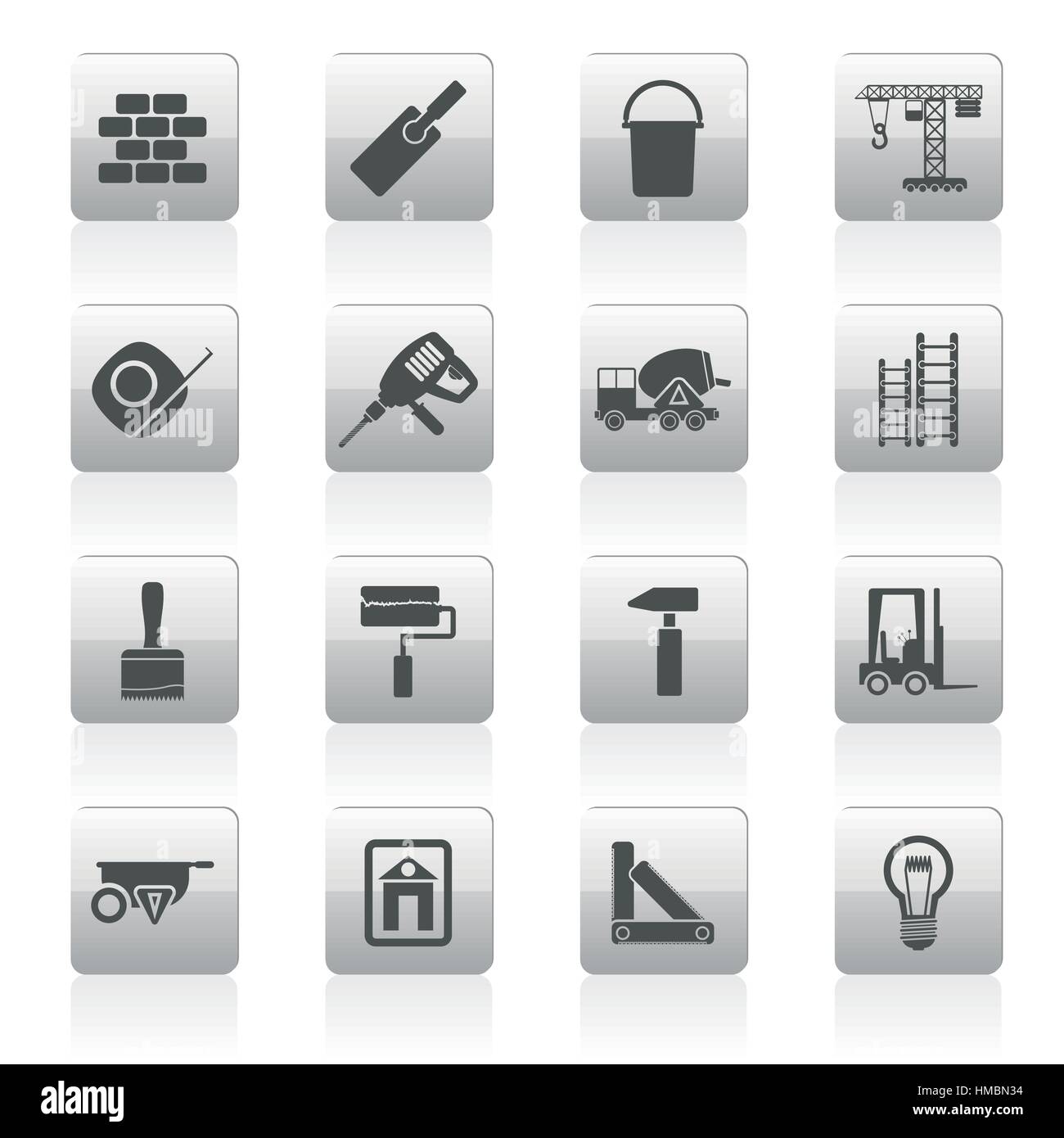 Construction and Building icons Stock Vector Image & Art - Alamy