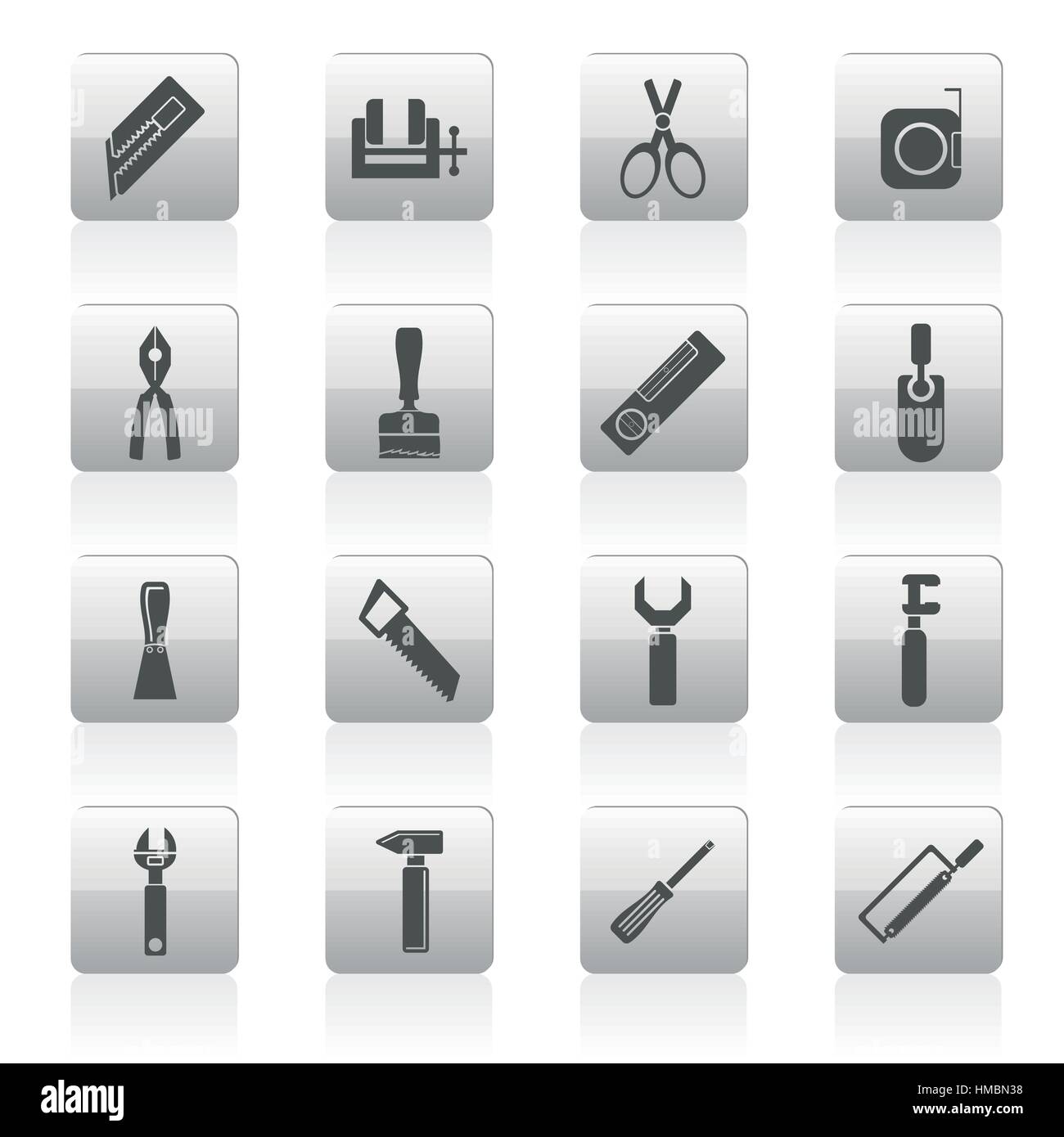 Building and Construction Tools icons Stock Vector Image & Art - Alamy