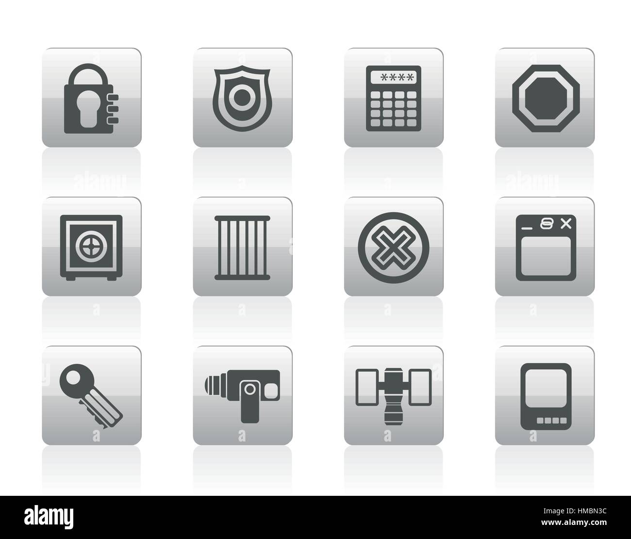 Security and Business icons Stock Vector Image & Art - Alamy