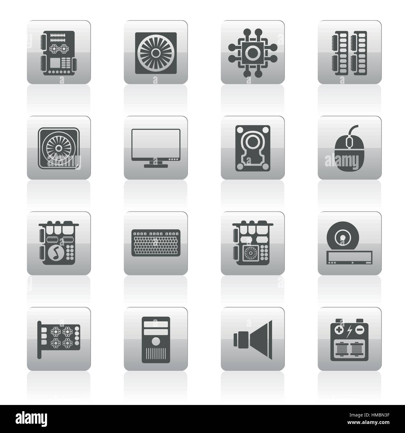 Computer performance and equipment icons Stock Vector Image & Art - Alamy