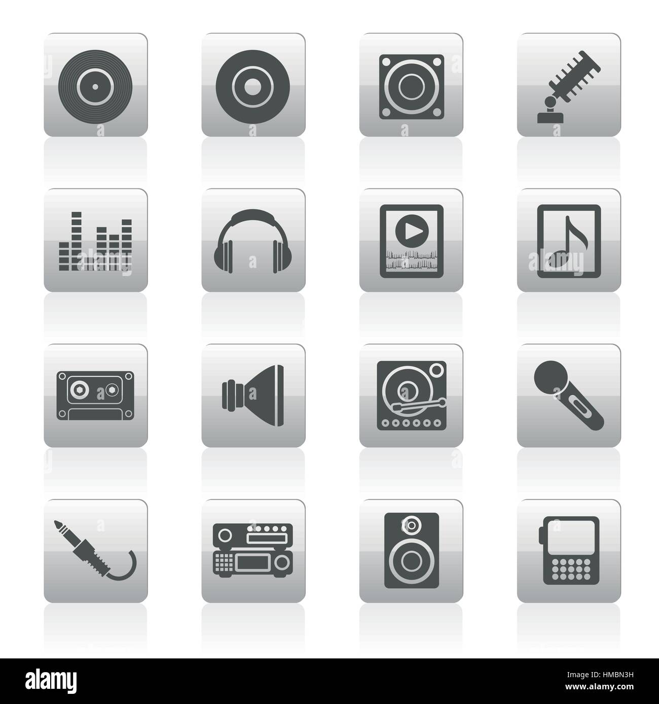 Music and sound icons - Vector Icon Set Stock Vector Image & Art - Alamy