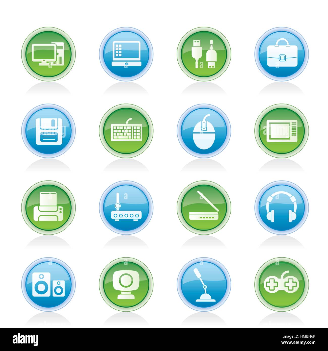 Computer keyboard mouse headphones Cut Out Stock Images & Pictures - Alamy