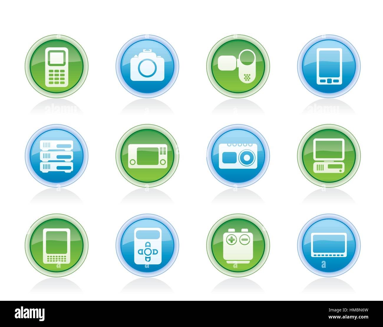 technical, media and electronics icons Stock Vector Image & Art - Alamy