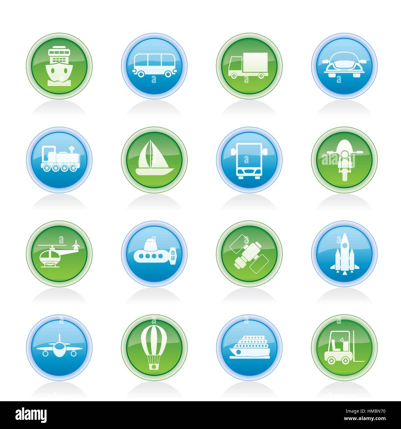 Transportation, travel and shipment icons Stock Vector Image & Art - Alamy