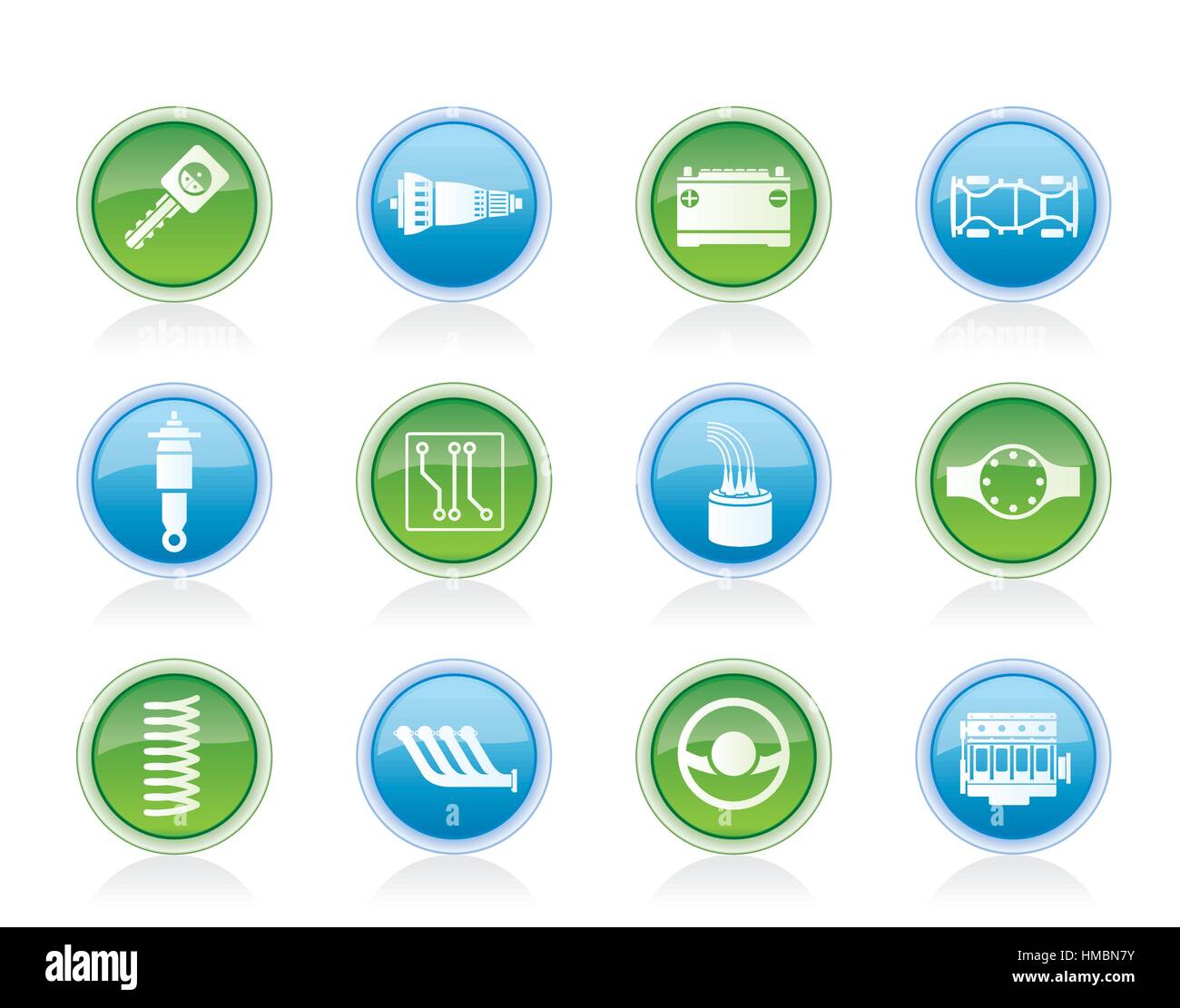 Realistic Car Parts and Services icons Stock Vector Image & Art - Alamy