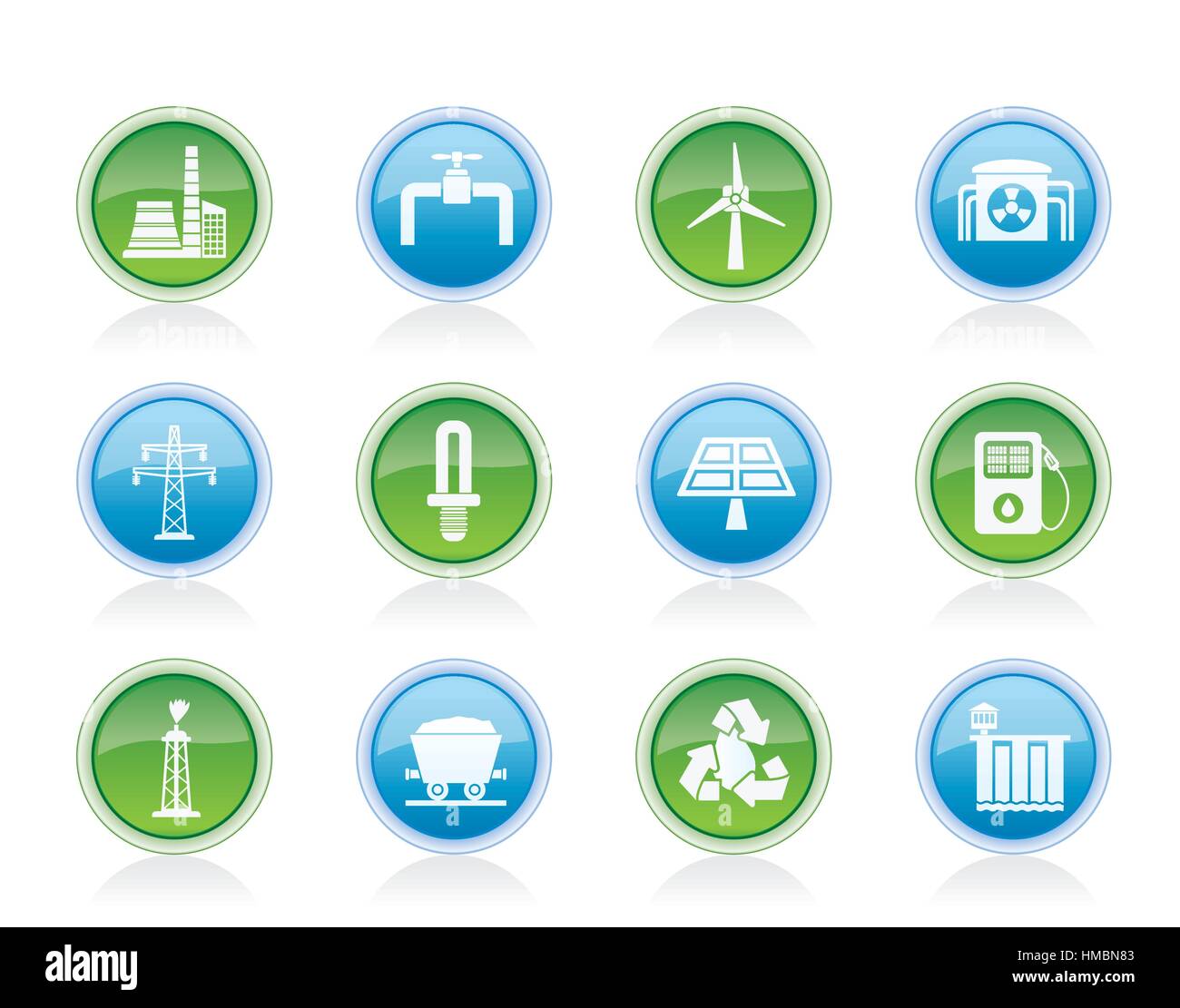 Power and electricity industry icons Stock Vector Image & Art - Alamy