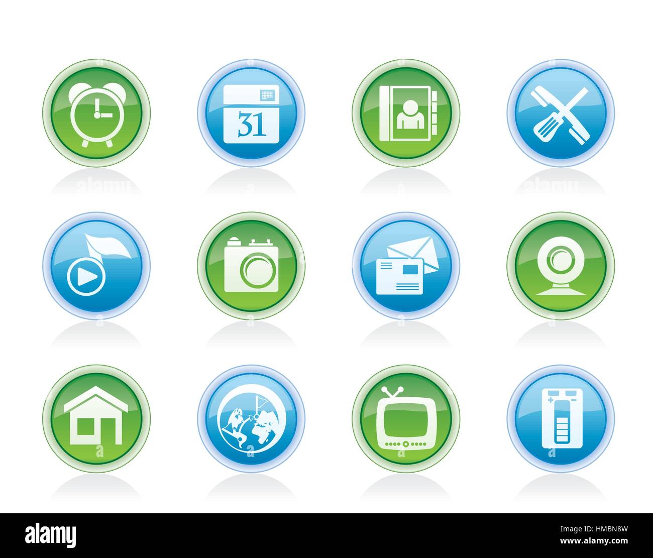 mobile phone and computer icons Stock Vector Image & Art - Alamy