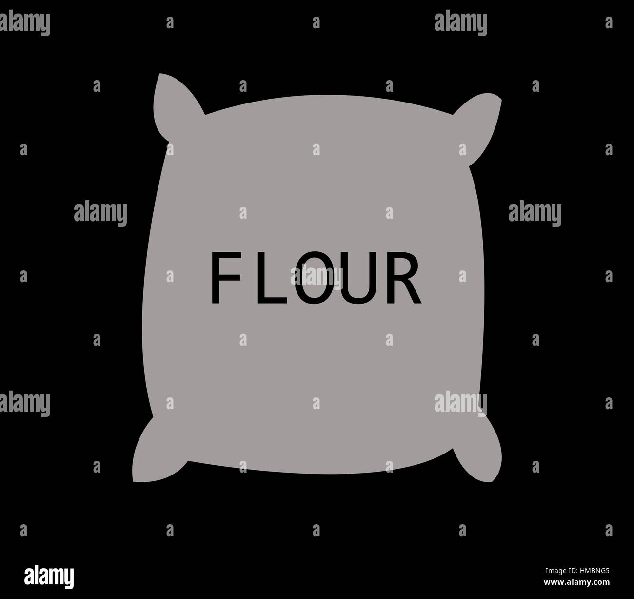 White line bag flour icon hi-res stock photography and images - Alamy