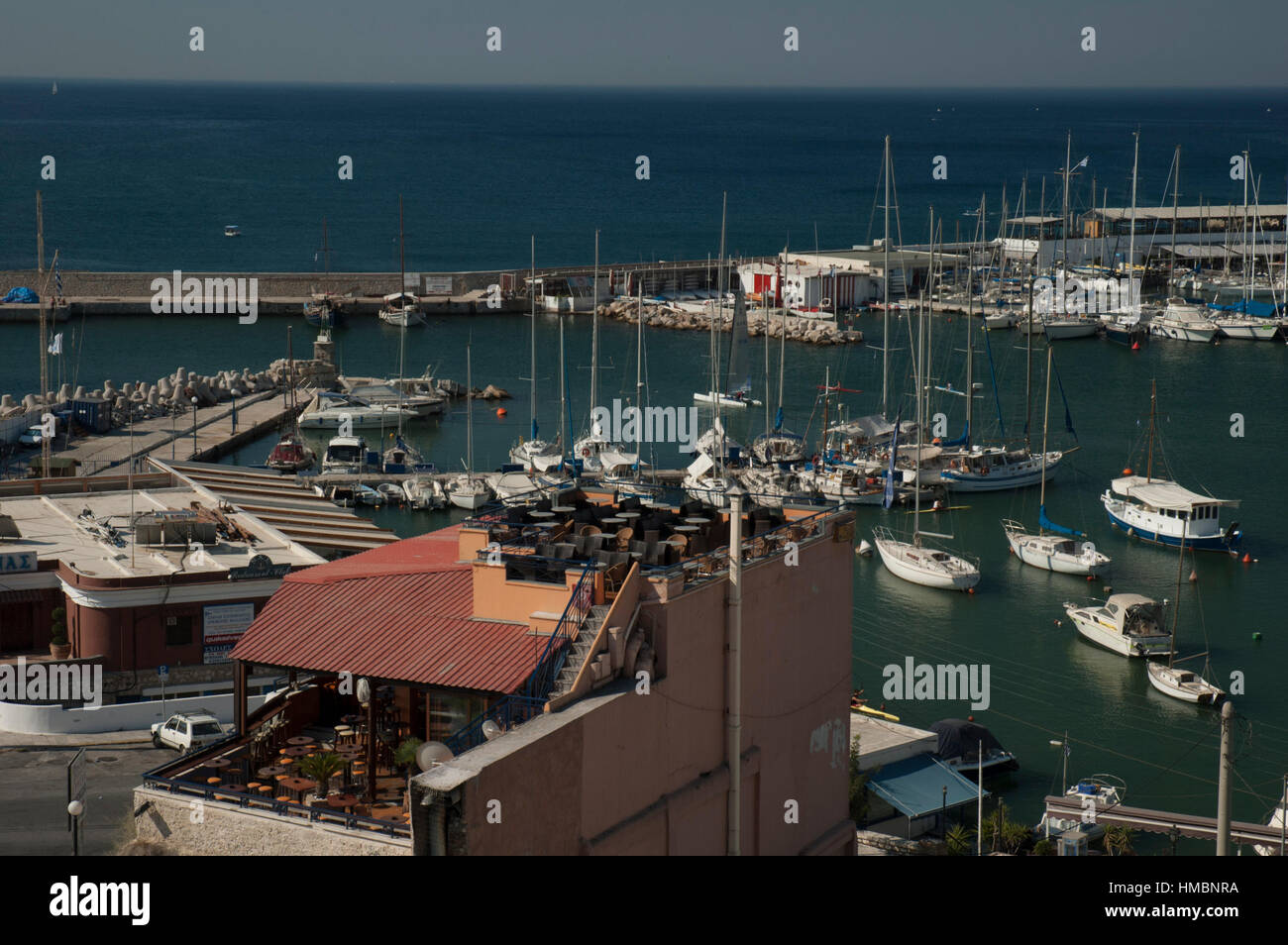 Mikrolimano harbour and yacht marina Piraeus Athens Greece Stock Photo ...