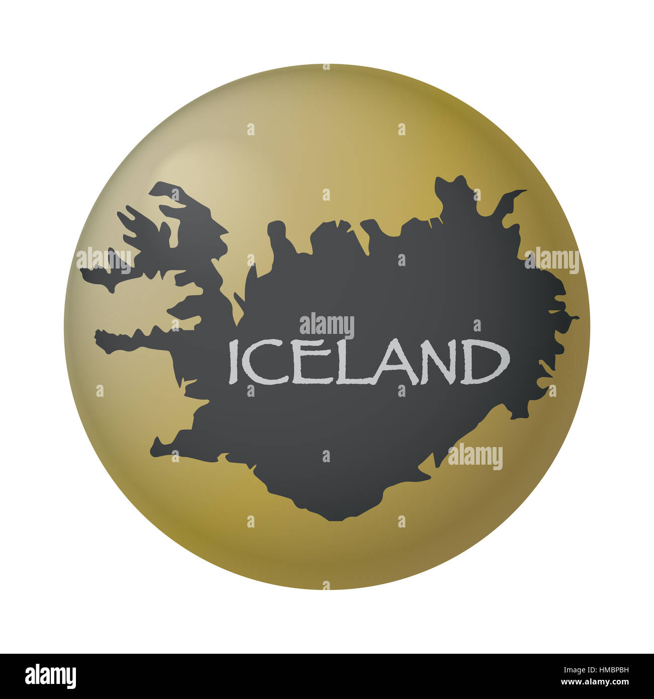 An Iceland gold coin isolated on a white background Stock Photo - Alamy