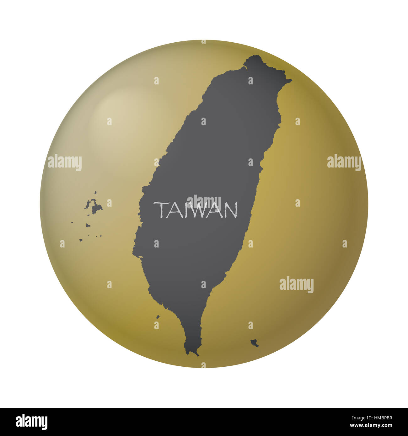A Taiwan gold coin isolated on a white background Stock Photo - Alamy