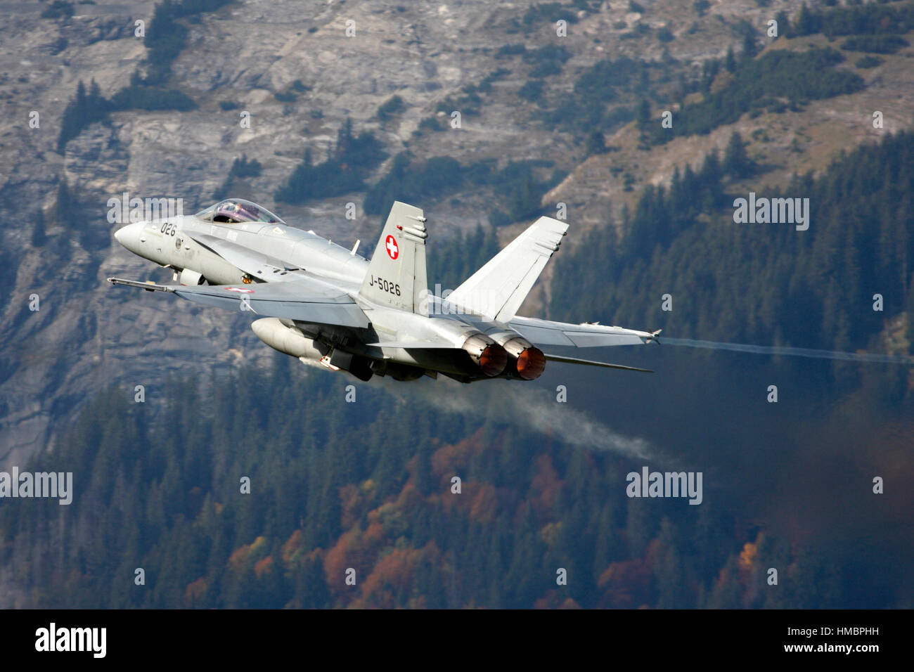 Swiss Air Force F18 Hornet Stock Photo - Alamy