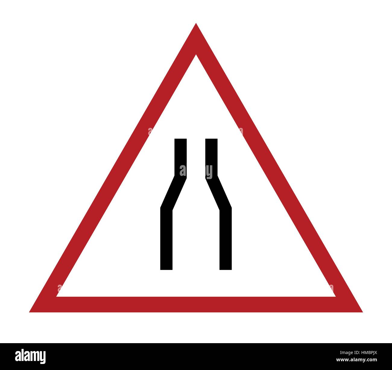 Road sign icon narrow road Stock Vector Image & Art - Alamy