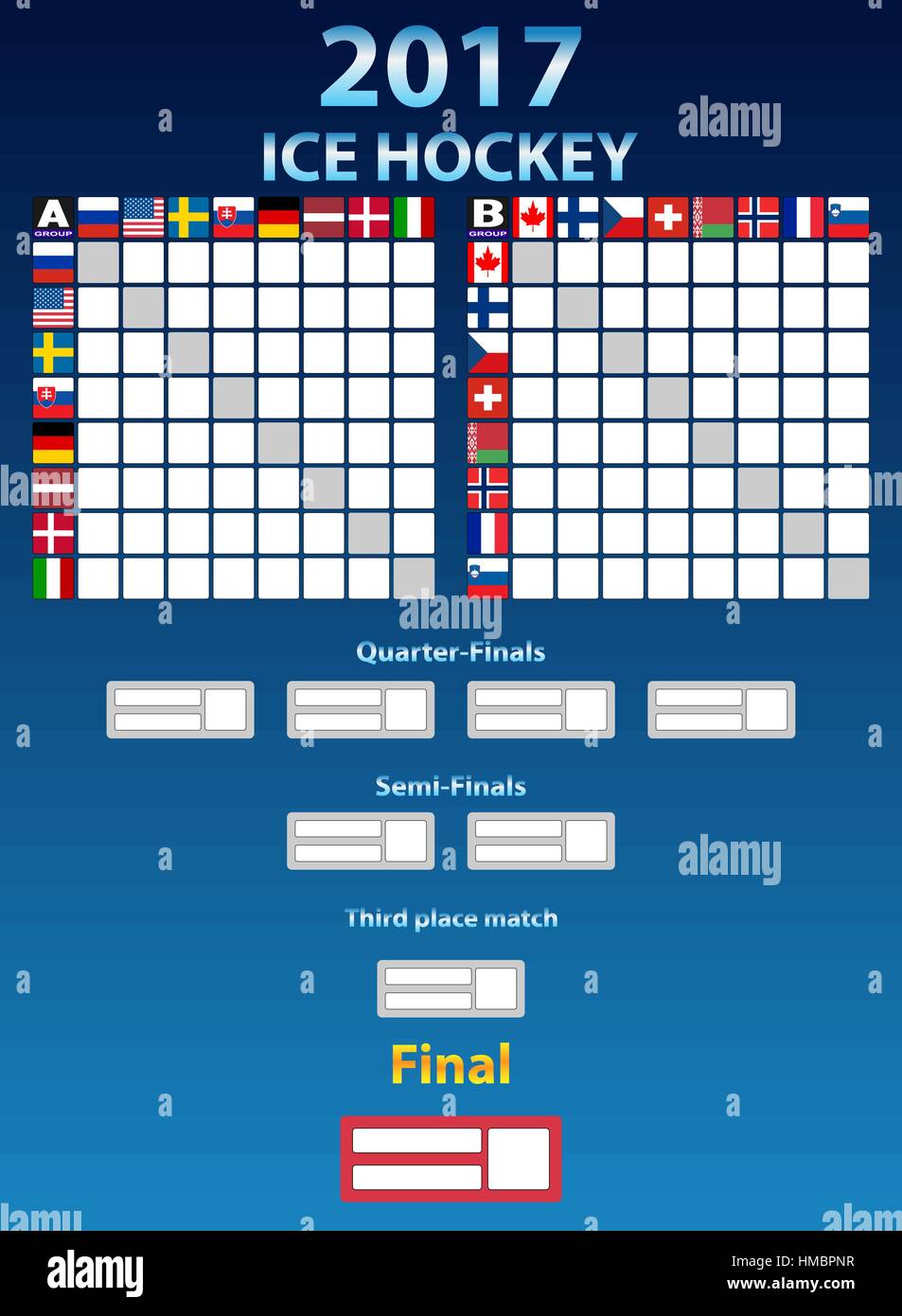 flags of the countries in ice hockey Stock Vector Image & Art - Alamy