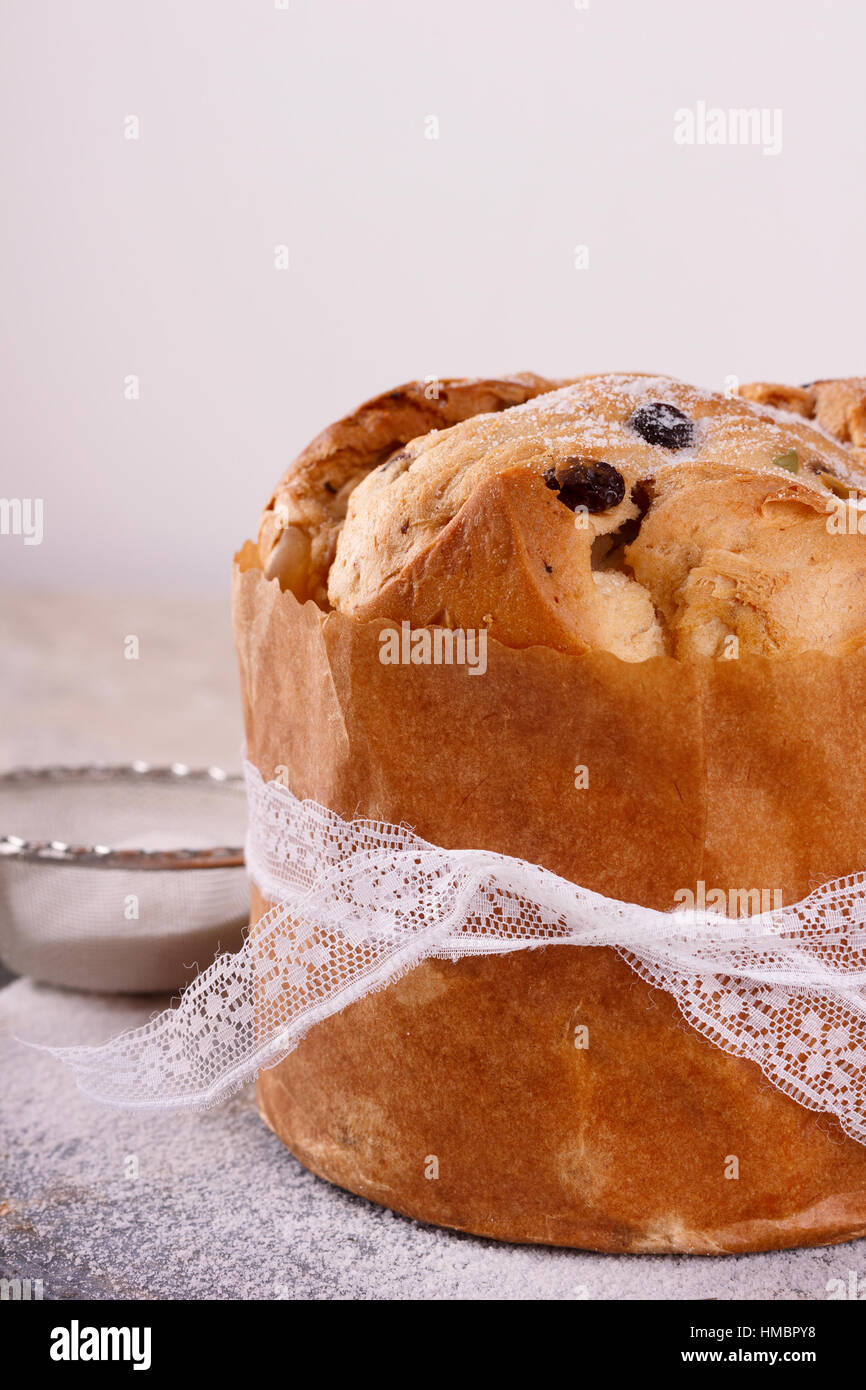 Panettone - sweet bread loaf traditional for Christmas and New Year ...