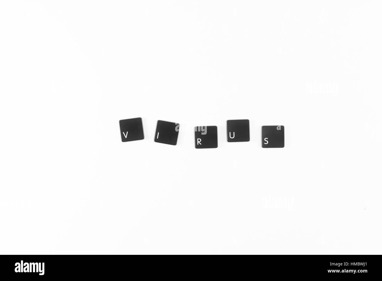Virus word written with black computer keyboard keys Stock Photo - Alamy