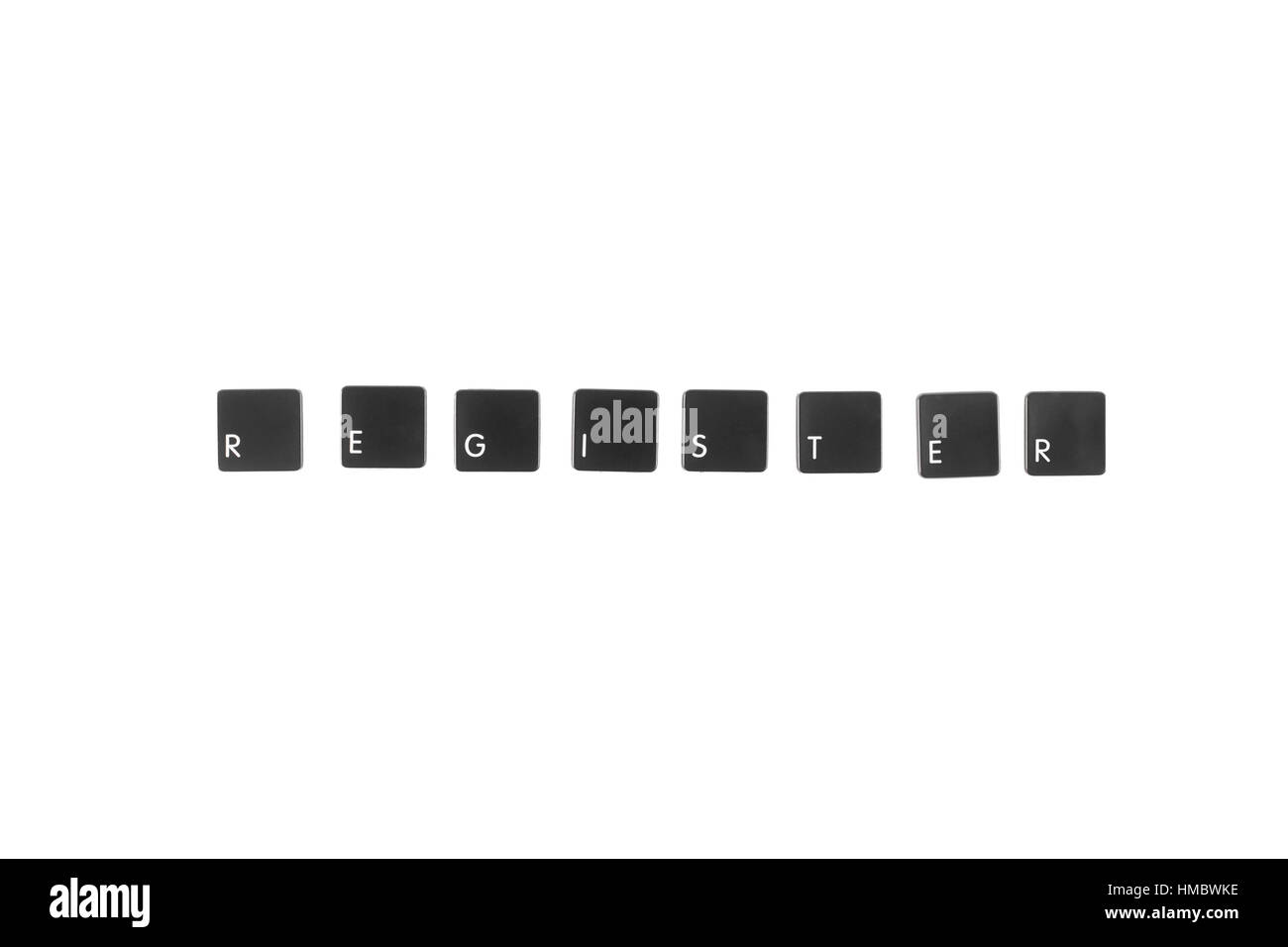 Register word written with black computer keyboard keys Stock Photo - Alamy