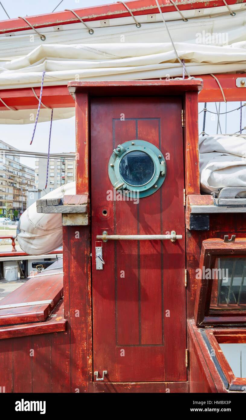 Hatch a sailboat, galleon. Basque Country. Spain Stock Photo - Alamy
