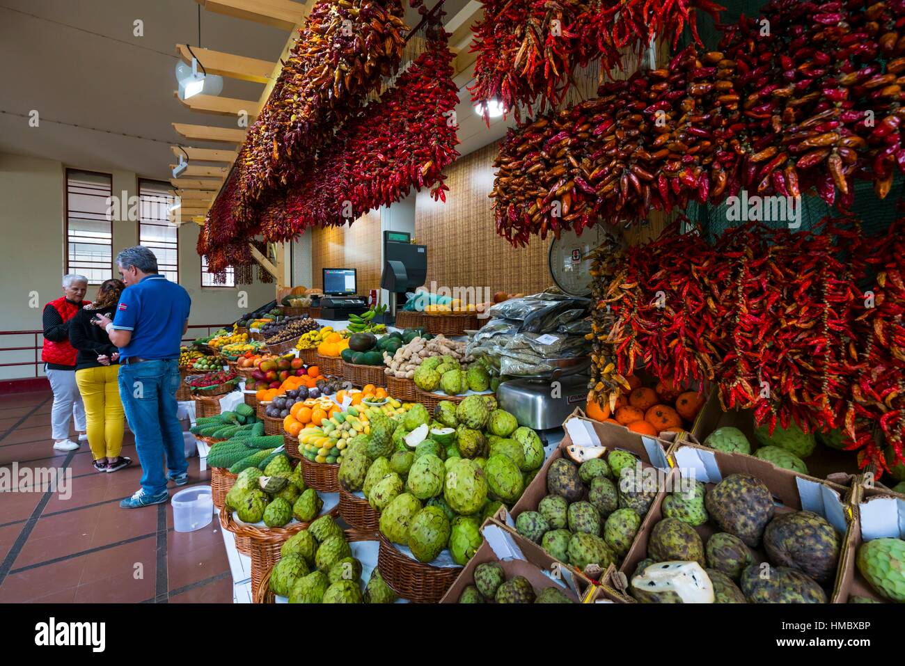 Farmers´ market, Funchal, Madeira Island, Portugal, Europe Stock Photo ...