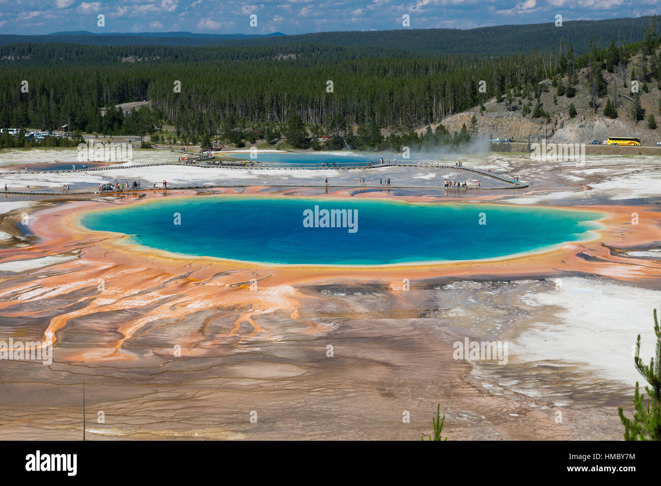 Grand Prismatic Spring in Midway Geyser Basin, Yellowstone National ...
