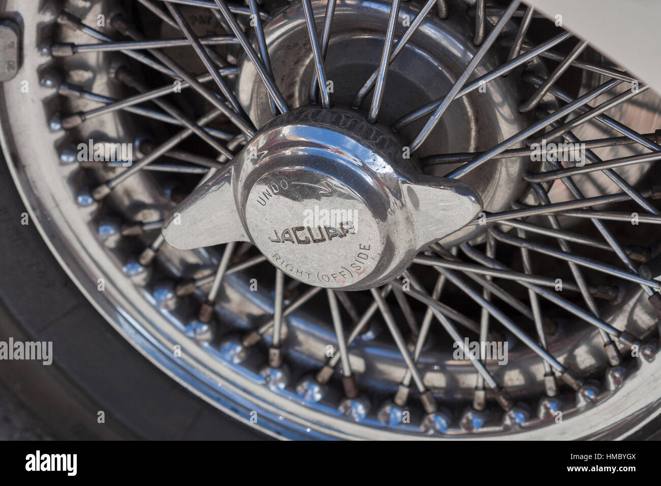 Jaguar logo on vintage car hi-res stock photography and images - Alamy