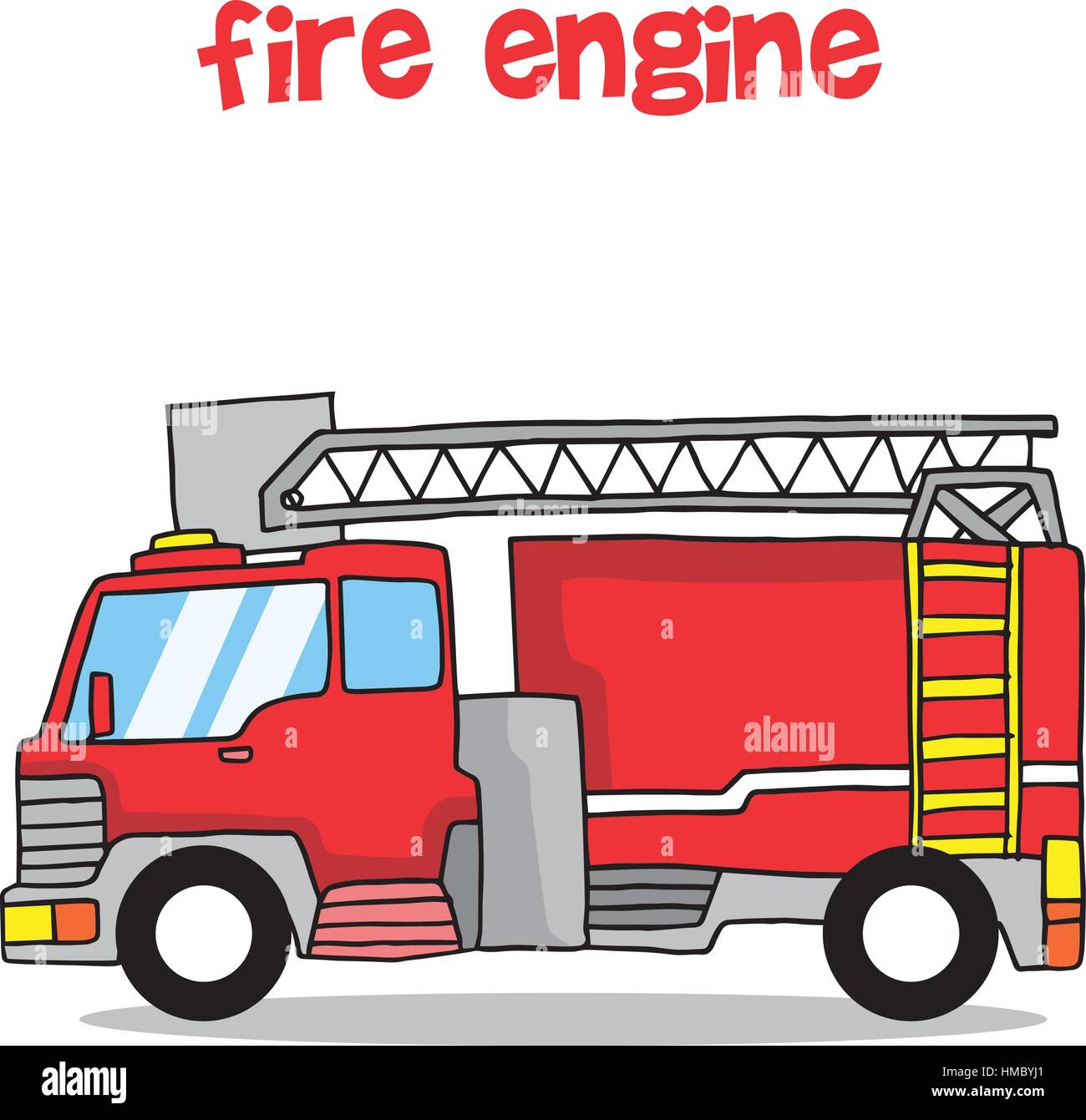 Fire engine transportation collection design Stock Vector Image & Art ...