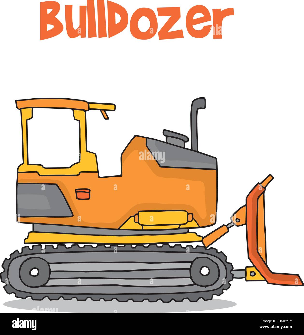 Cartoon bulldozer transportation collection stock Stock Vector Image ...