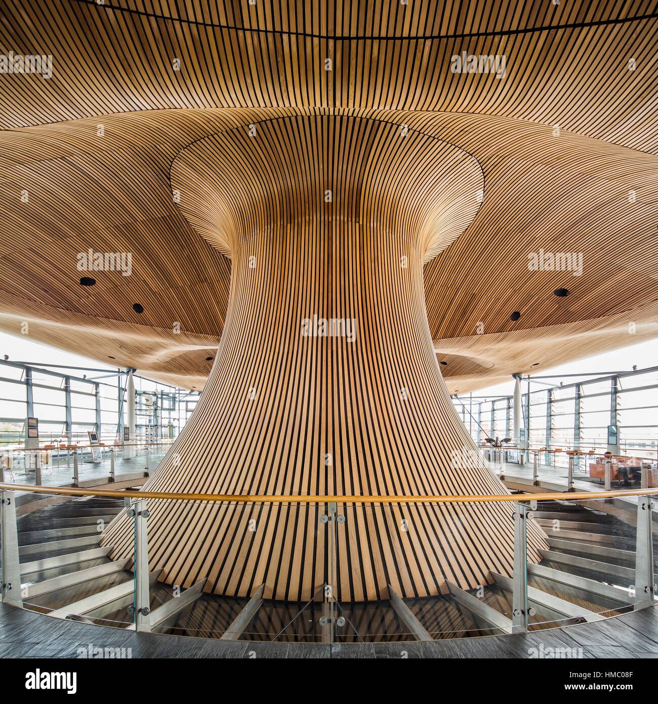 Interior of the Senedd (National Assembly Building, Richard Rogers ...