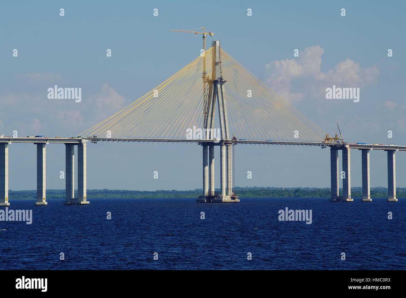 MANAUS, BR - CIRCA AUGUST 2011 - The Rio Negro Bridge under ...