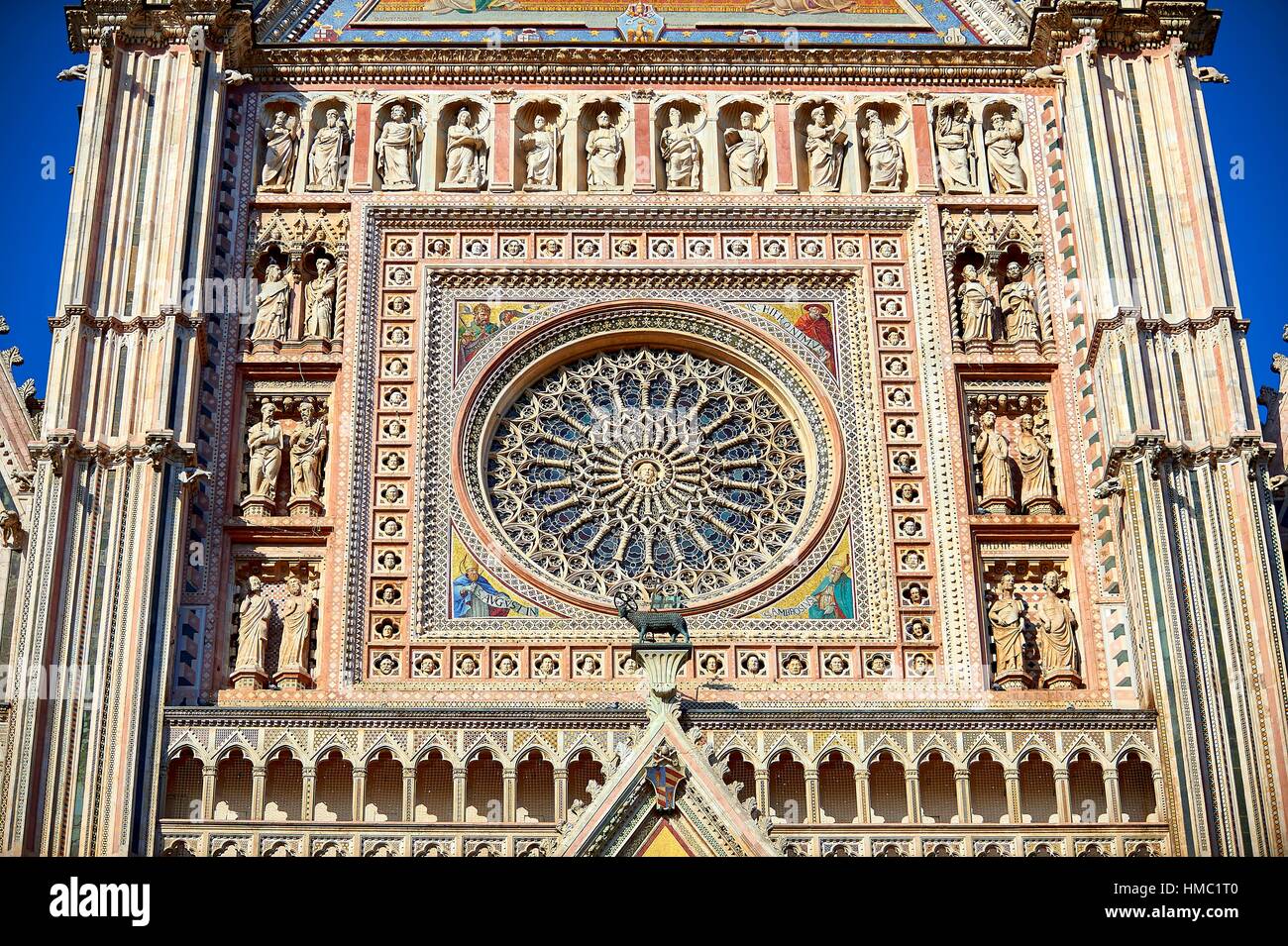 Close up of the rose window built by the sculptor and architect Orcagna ...