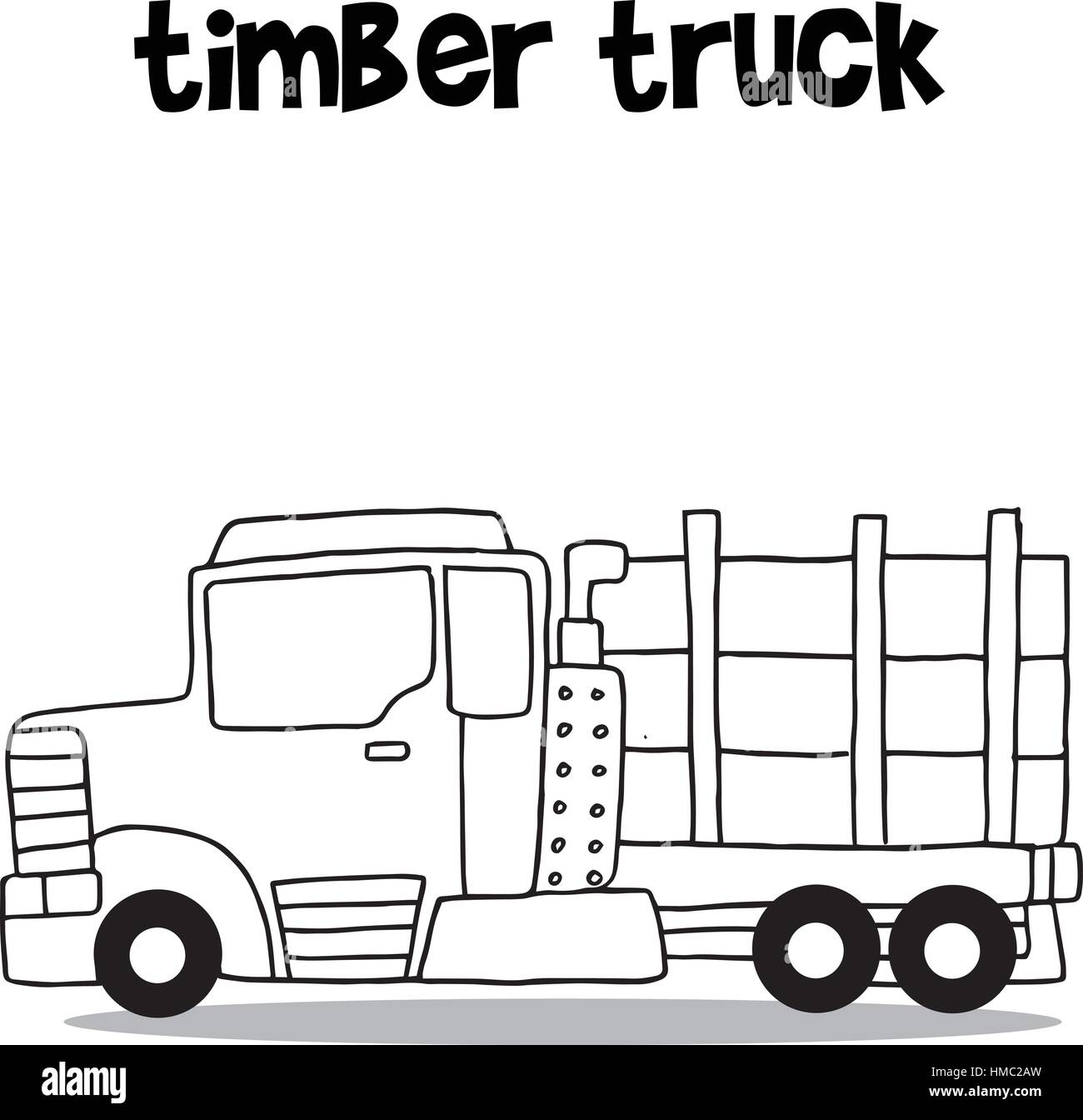 Timber truck transportation vector art Stock Vector Image & Art - Alamy