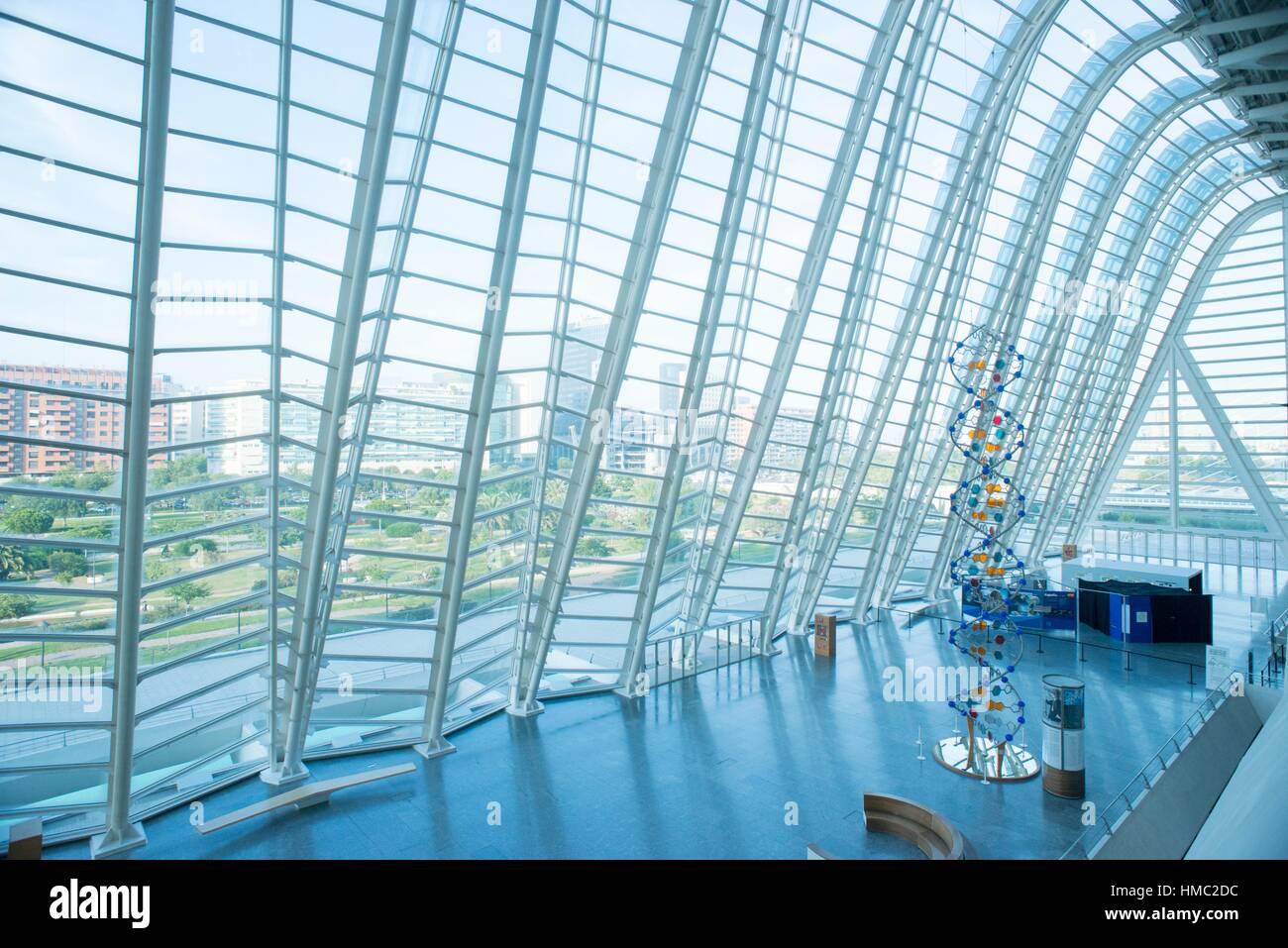 Main Hall of the Museum of Sciences Prince Felipe, Valencia, Spain ...