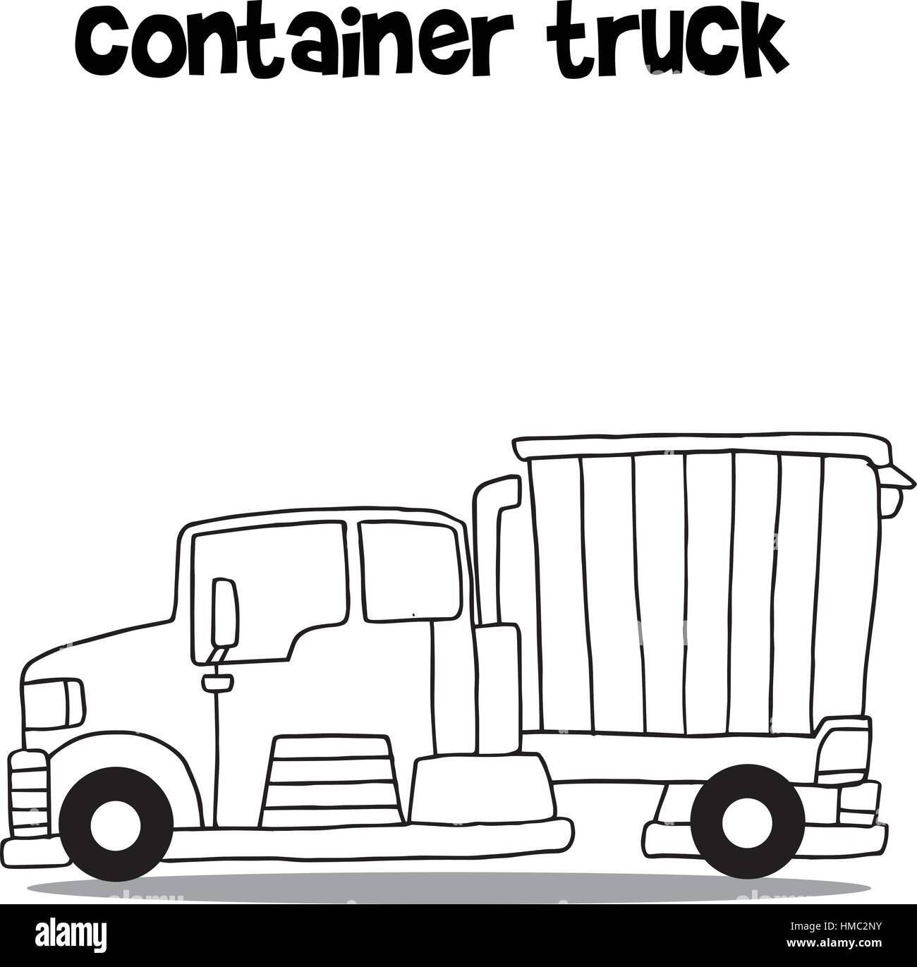 Transportation of container truck cartoon Stock Vector Image & Art - Alamy