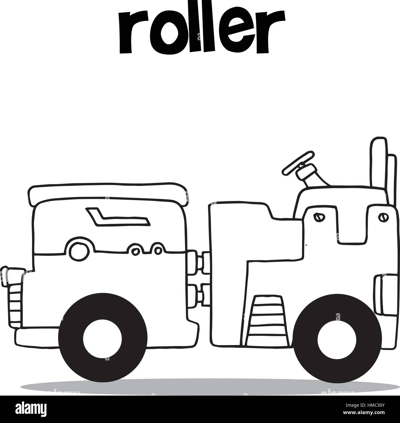 Hand draw of roller collection vector Stock Vector Image & Art - Alamy