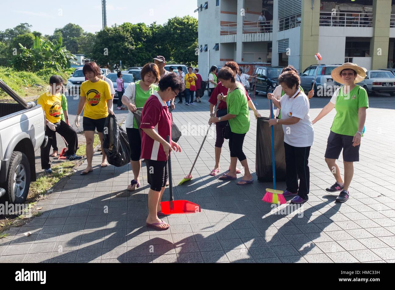 Cleanliness campaign at Sungai Maong Vegetable Market, Kuching, Sarawak ...