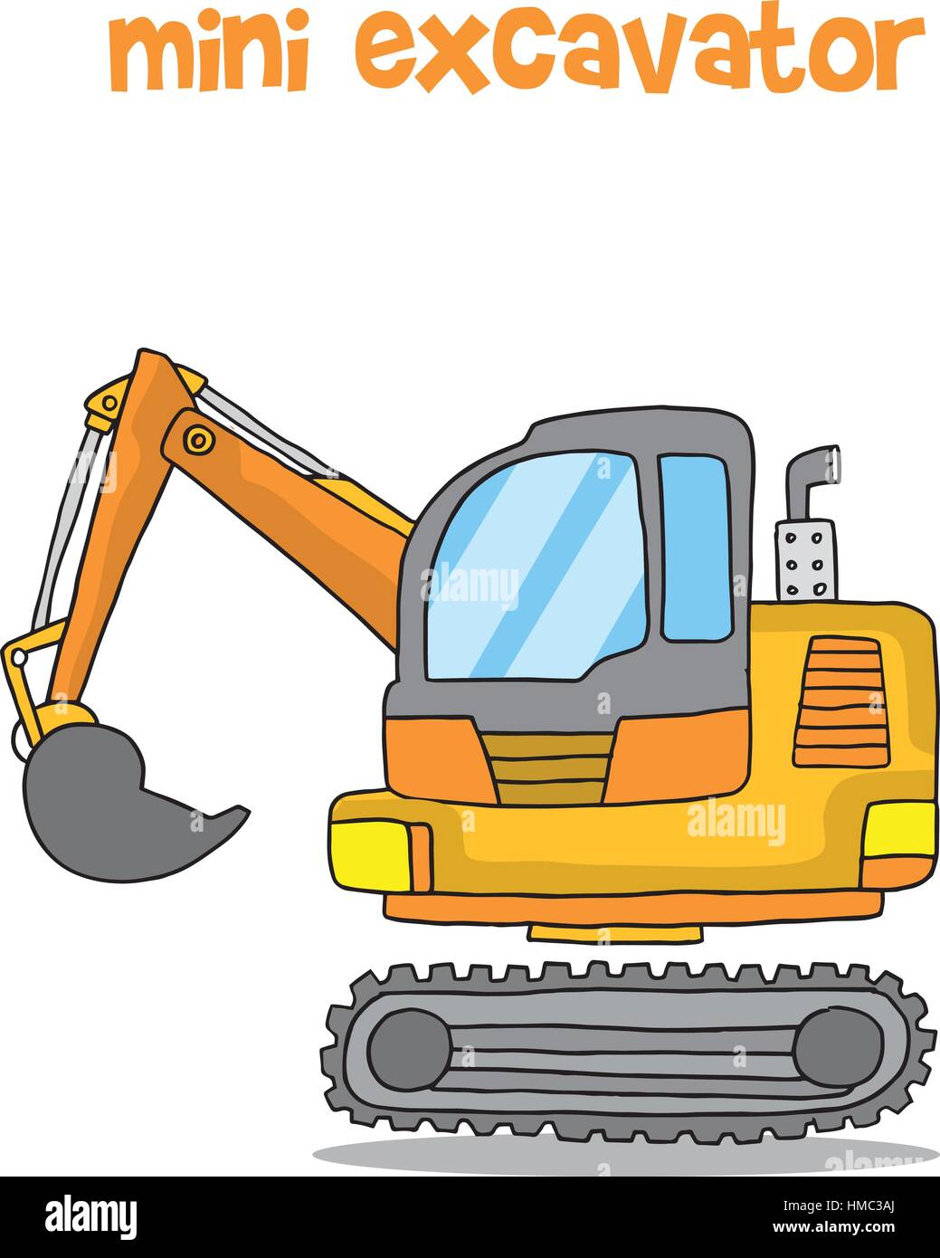 Transportation of mini excavator vector Stock Vector Image & Art - Alamy