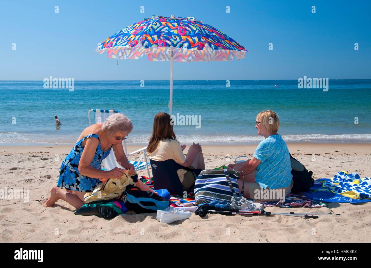 Summer beach day, Misquamicut State Beach, Rhode Island Stock Photo - Alamy