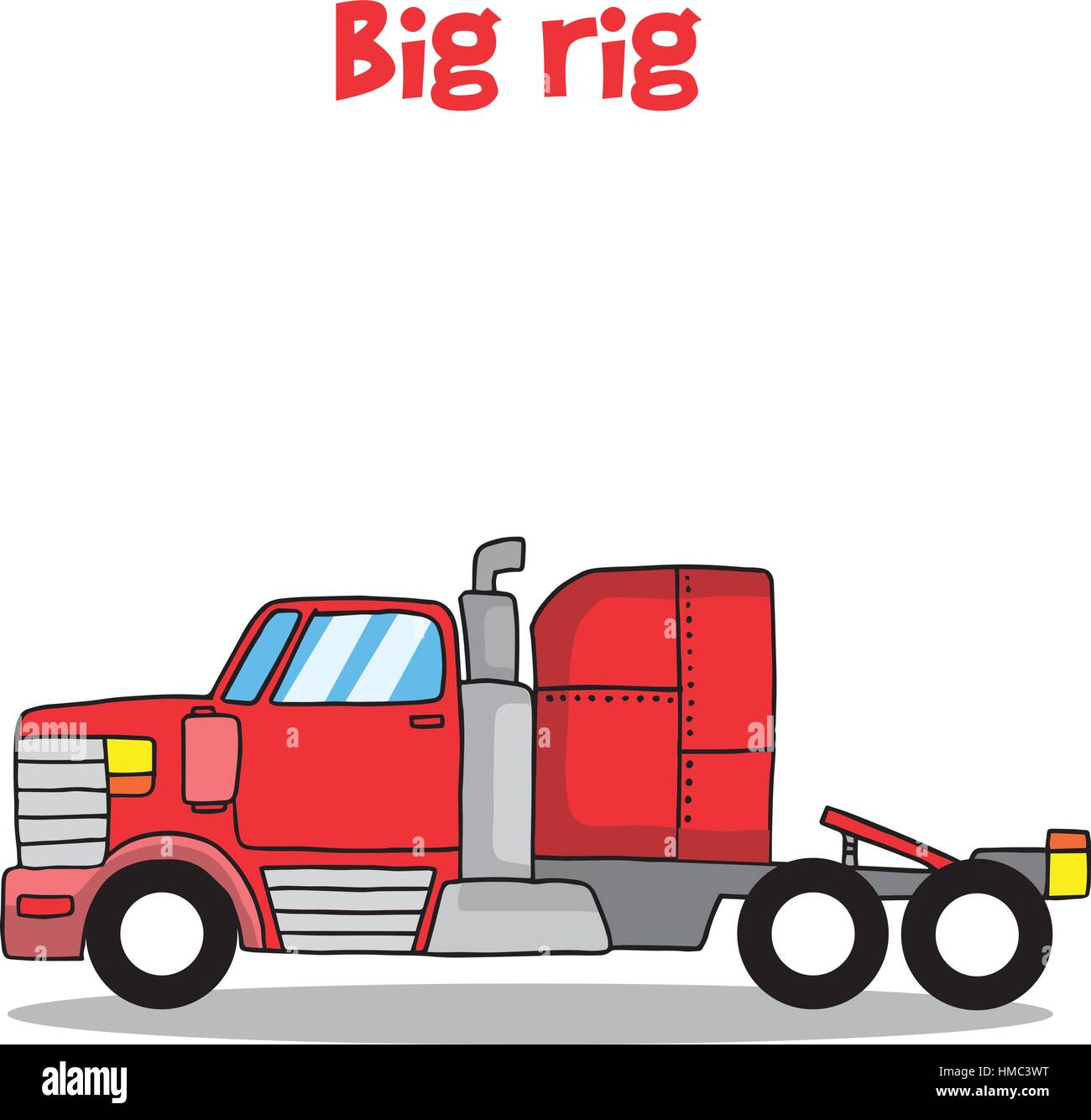 Cartoon big rig transportation vector hi-res stock photography and ...