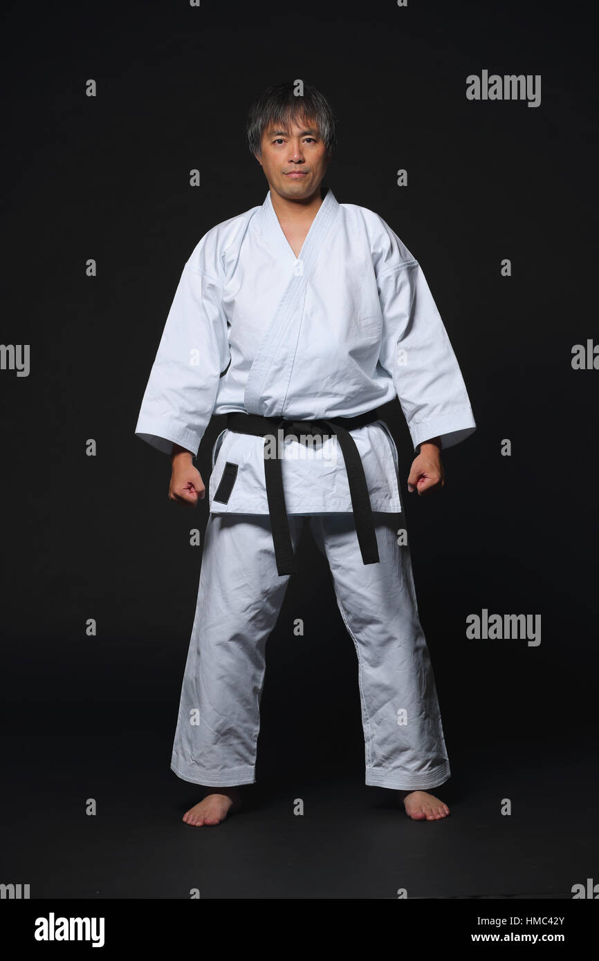 Japanese karate master Stock Photo - Alamy