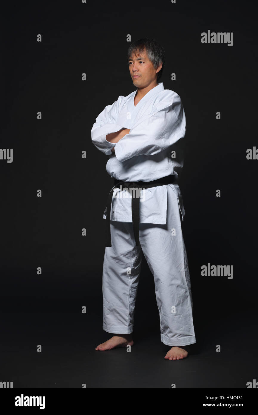 Japanese karate master Stock Photo - Alamy