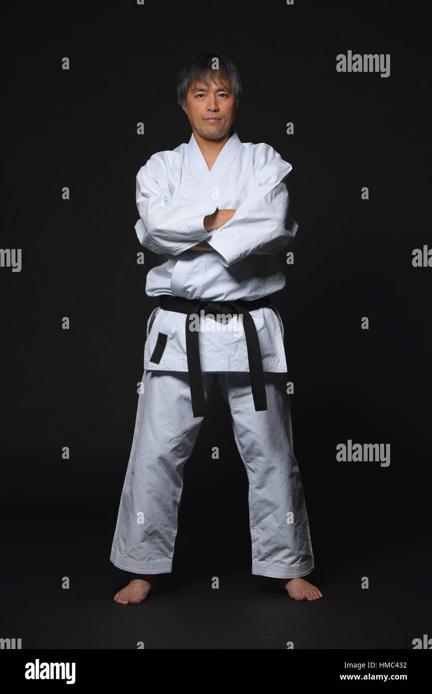 Japanese karate master Stock Photo - Alamy