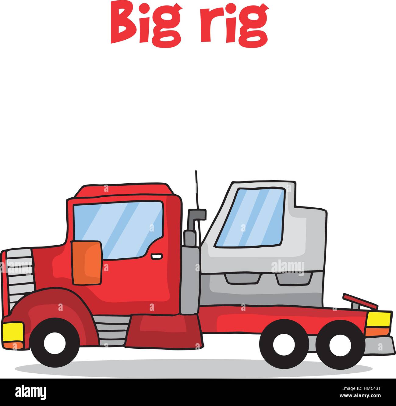 Cartoon big rig vector hi-res stock photography and images - Alamy
