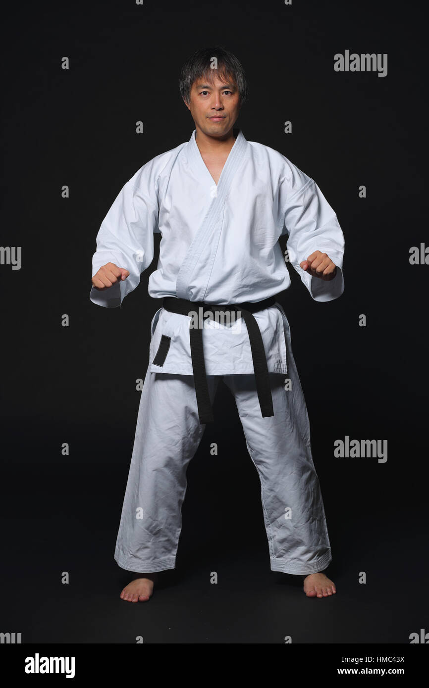 Japanese karate master Stock Photo - Alamy
