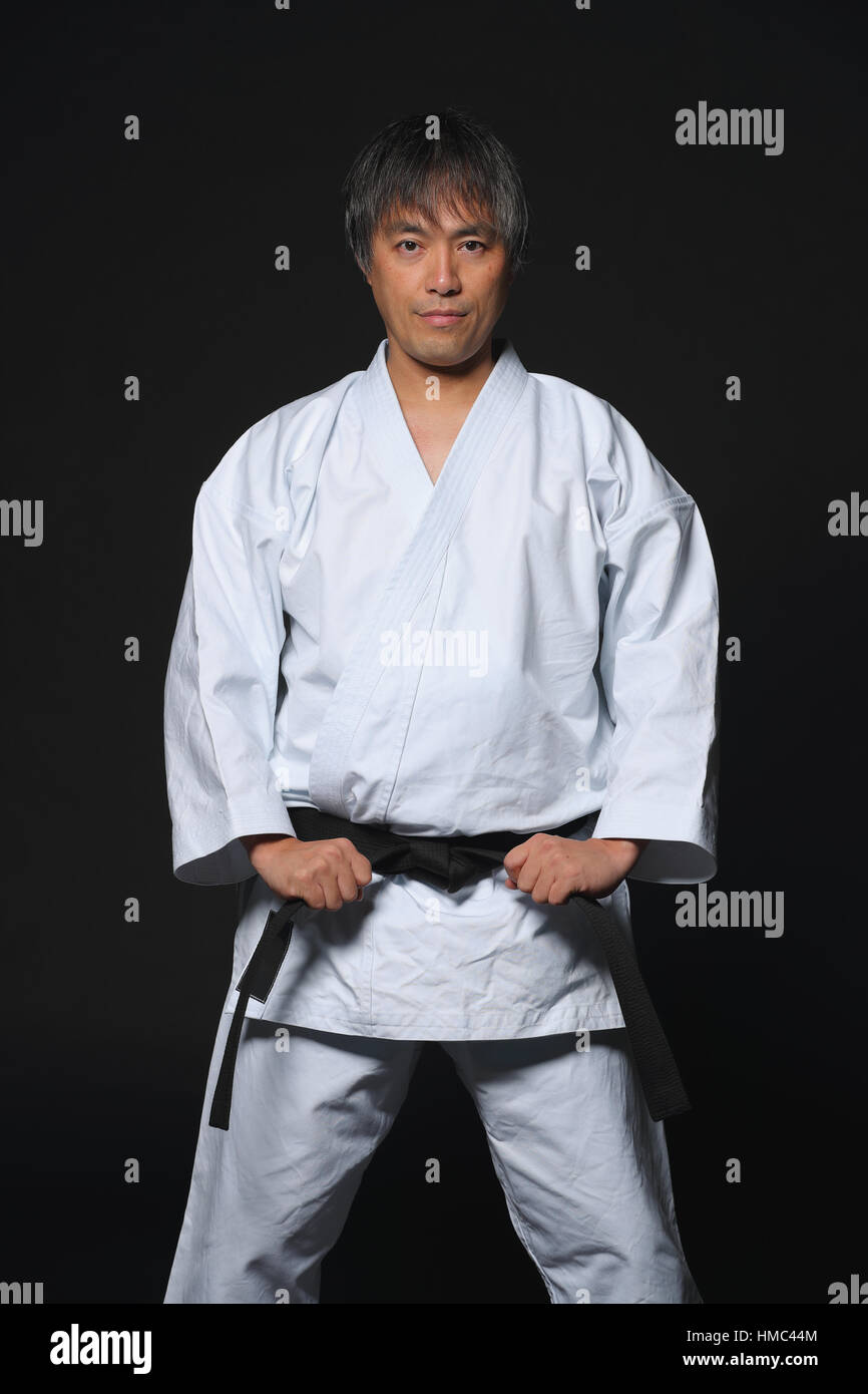 Japanese karate master Stock Photo - Alamy