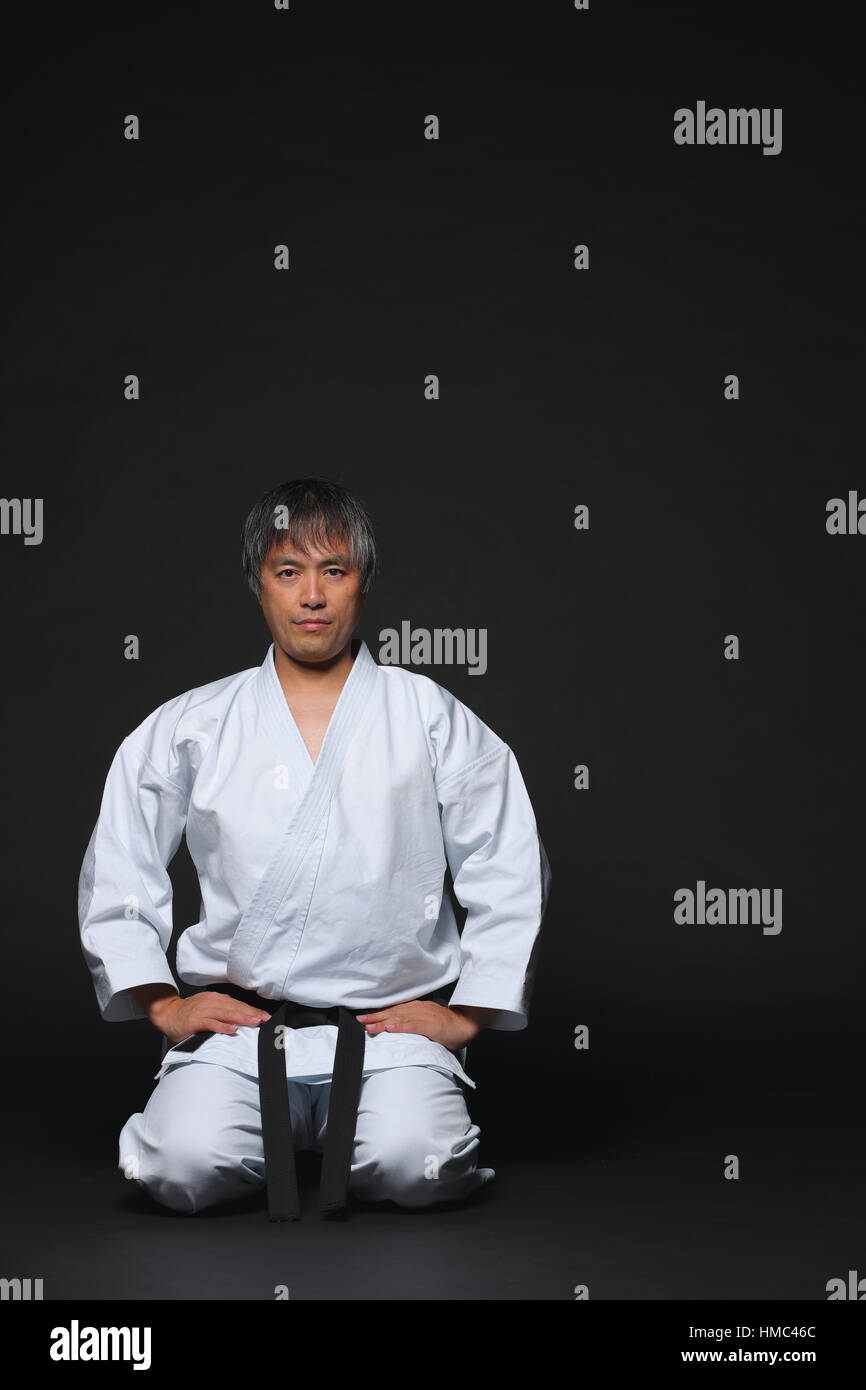 Japanese karate master Stock Photo - Alamy