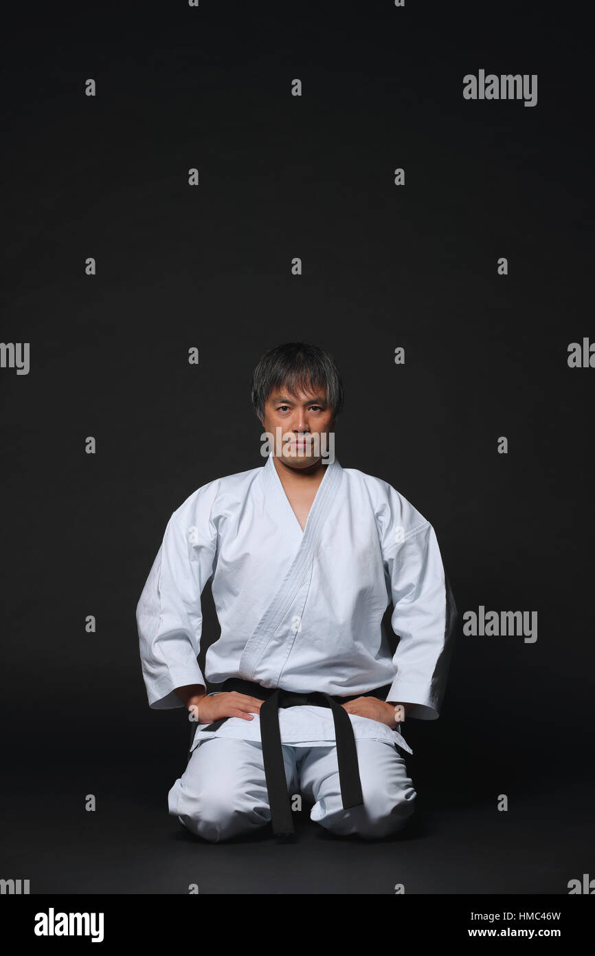 Japanese karate master Stock Photo - Alamy
